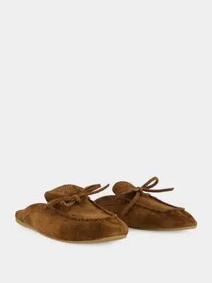 Miu Miu Open Heel Leather Loafers