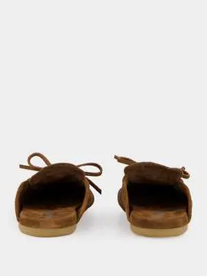 Miu Miu Open Heel Leather Loafers