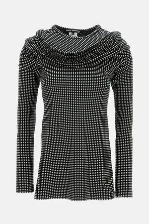 Junya Watanabe Polka Dot Long-sleeve Top - Black