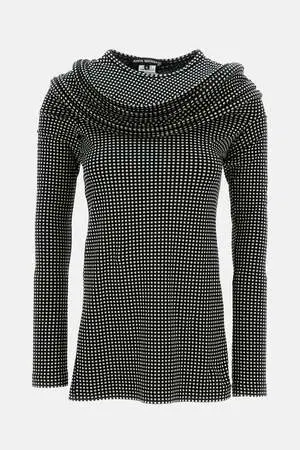 Junya Watanabe Polka Dot Long-sleeve Top - Black