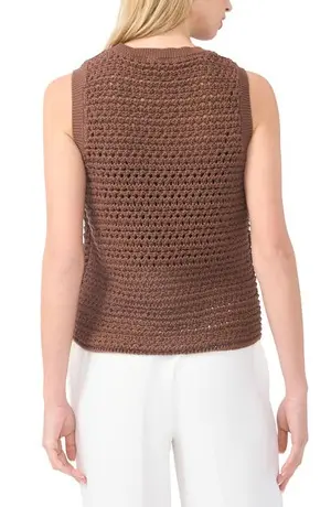 Halogen Open Stitch Sweater Tank