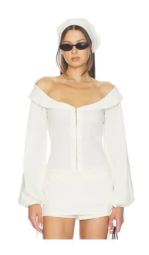 BUCI Budva Blouse Off The Shoulder, Drawstring Cuffs