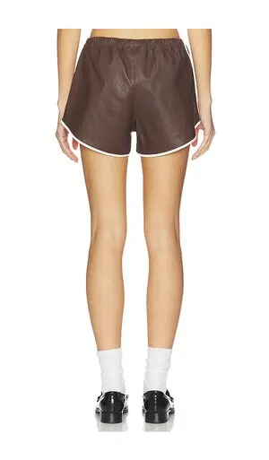 Sprwmn Dolphin Leather Shorts - Chocolate