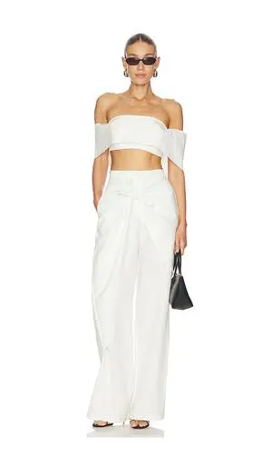 SELMACILEK Strapless Linen Top