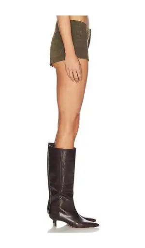 Superdown Faux Suede Short - Olive