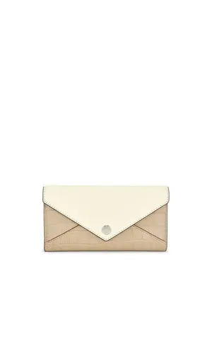 Tory Burch Color Block Envelope Long Wallet - Tan