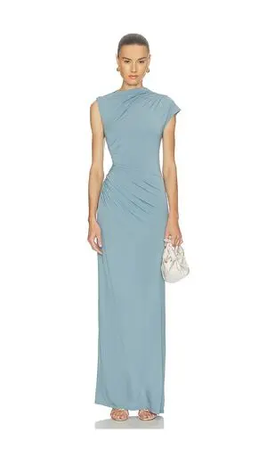 Eaves Frill Evening Dresses