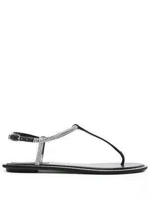 Rene Caovilla Diana Rhinestone Embellished Flat Sandals