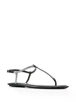 Rene Caovilla Diana Rhinestone Embellished Flat Sandals