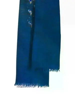 Akris Boat Print Fringed Scarf