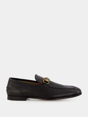 Gucci Jordaan Leather Loafers - Black