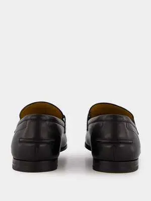 Gucci Jordaan Leather Loafers - Black