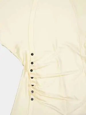 Rabanne Draped Stretch-jersey Blouse - Cream