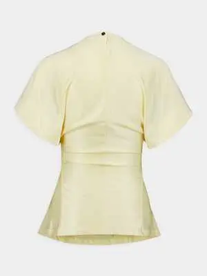 Rabanne Draped Stretch-jersey Blouse - Cream