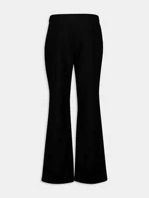 Balmain Crepe Flared Pants - Black