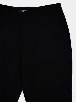 Balmain Crepe Flared Pants - Black