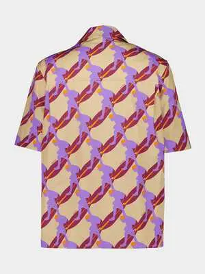 Gucci Beige Printed Cotton Shirt