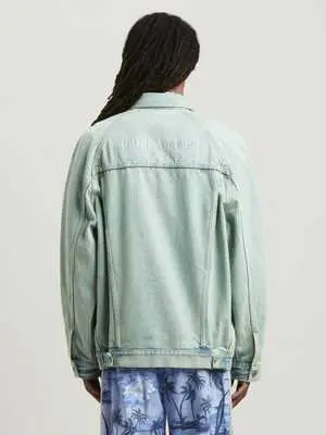 Palm Angels Overdyed Loose Denim Jacket - Blue