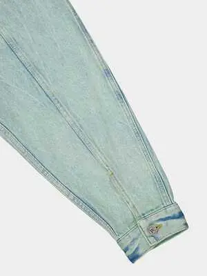 Palm Angels Overdyed Loose Denim Jacket - Blue