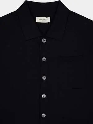 PIACENZA CASHMERE 1733 Short-sleeve Button-up Shirt - Black