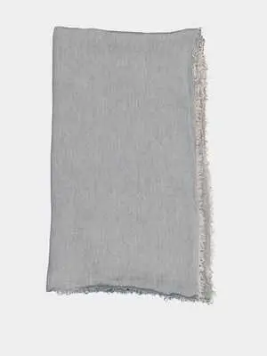 Maison De Vacances Crumpled Washed Linen Throw - Grey