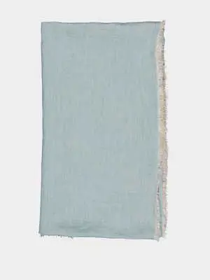 Maison De Vacances Crumpled Washed Linen Throw - Blue