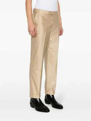 Alexander McQueen Cotton Trousers - Beige