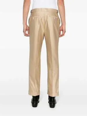 Alexander McQueen Cotton Trousers - Beige