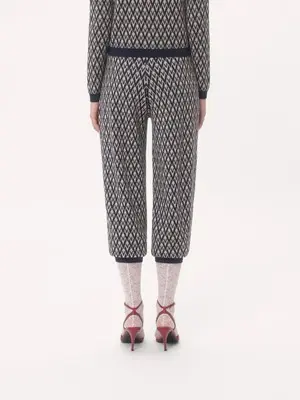 Valentino Garavani Jacquard Wool Knit Trousers