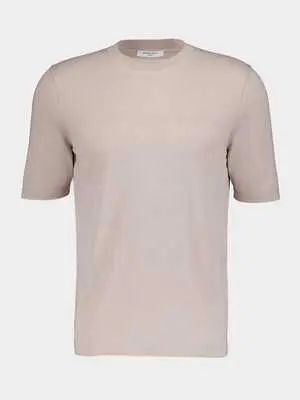 Boglioli Cotton-Silk Blend Beige T-Shirt Beige