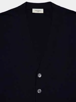 PIACENZA CASHMERE 1733 V-neck Buttoned Cotton Cardigan
