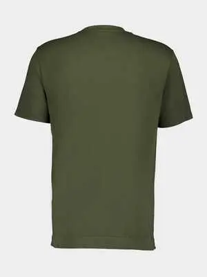 Boglioli Olive Cotton Crew Neck T-shirt - Green