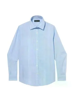 Brooks Brothers Logo-embroidered Micro-checked Shirt