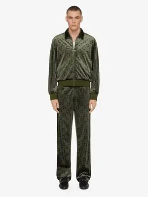Givenchy Monogram Velvet Jogger Pants - Green