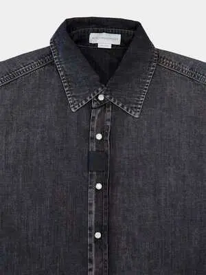 Stella McCartney Washed Denim Button-up Shirt - Grey