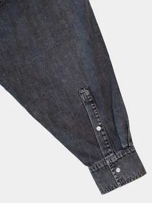 Stella McCartney Washed Denim Button-up Shirt - Grey