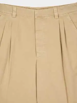Prada Cord Cotton Bermuda Shorts - Beige