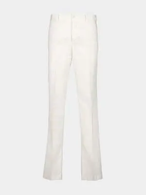 Boglioli Regular Fit Cotton Trousers - White