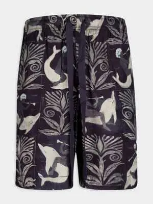 Commas Silk Blend Fresco Shorts