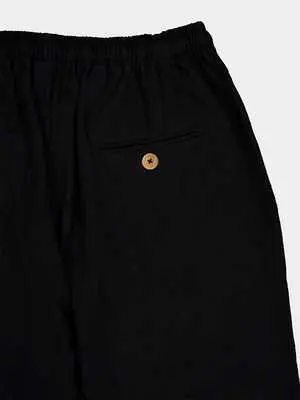 Commas Linen Drawcord Trousers - Black