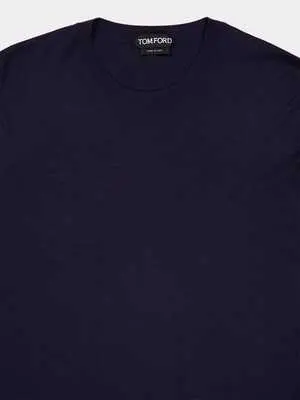 TOM FORD Fine-gauge Wool Crew Neck Sweater - Blue
