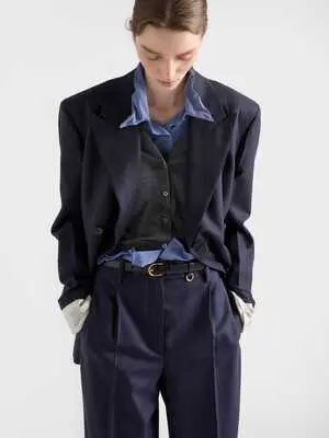 Prada Wool Trousers - Blue