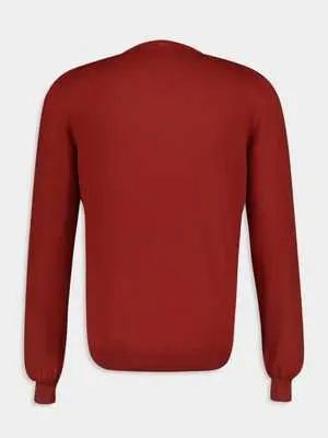 Boglioli Cotton Crew Neck Sweatshirt - Orange