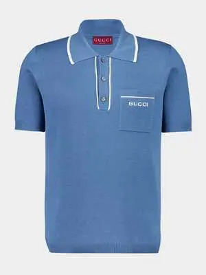 Gucci Silk-cotton Short-sleeve Polo