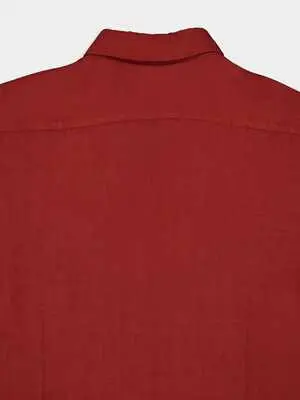 Boglioli Rustic Red Linen Shirt - Orange