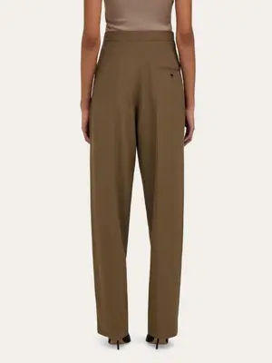 FERRAGAMO High-waisted Pleated Trousers