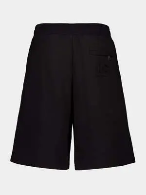 Dolce & Gabbana Cotton Jersey Jogging Shorts - Black