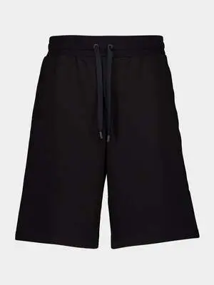 Dolce & Gabbana Cotton Jersey Jogging Shorts - Black