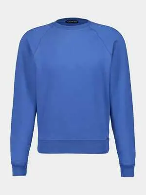TOM FORD Denim Crew Neck Sweatshirt - Blue