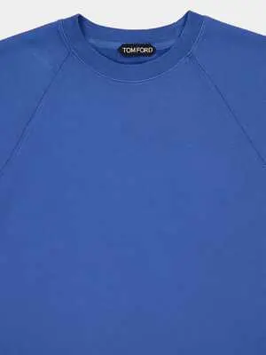 TOM FORD Denim Crew Neck Sweatshirt - Blue